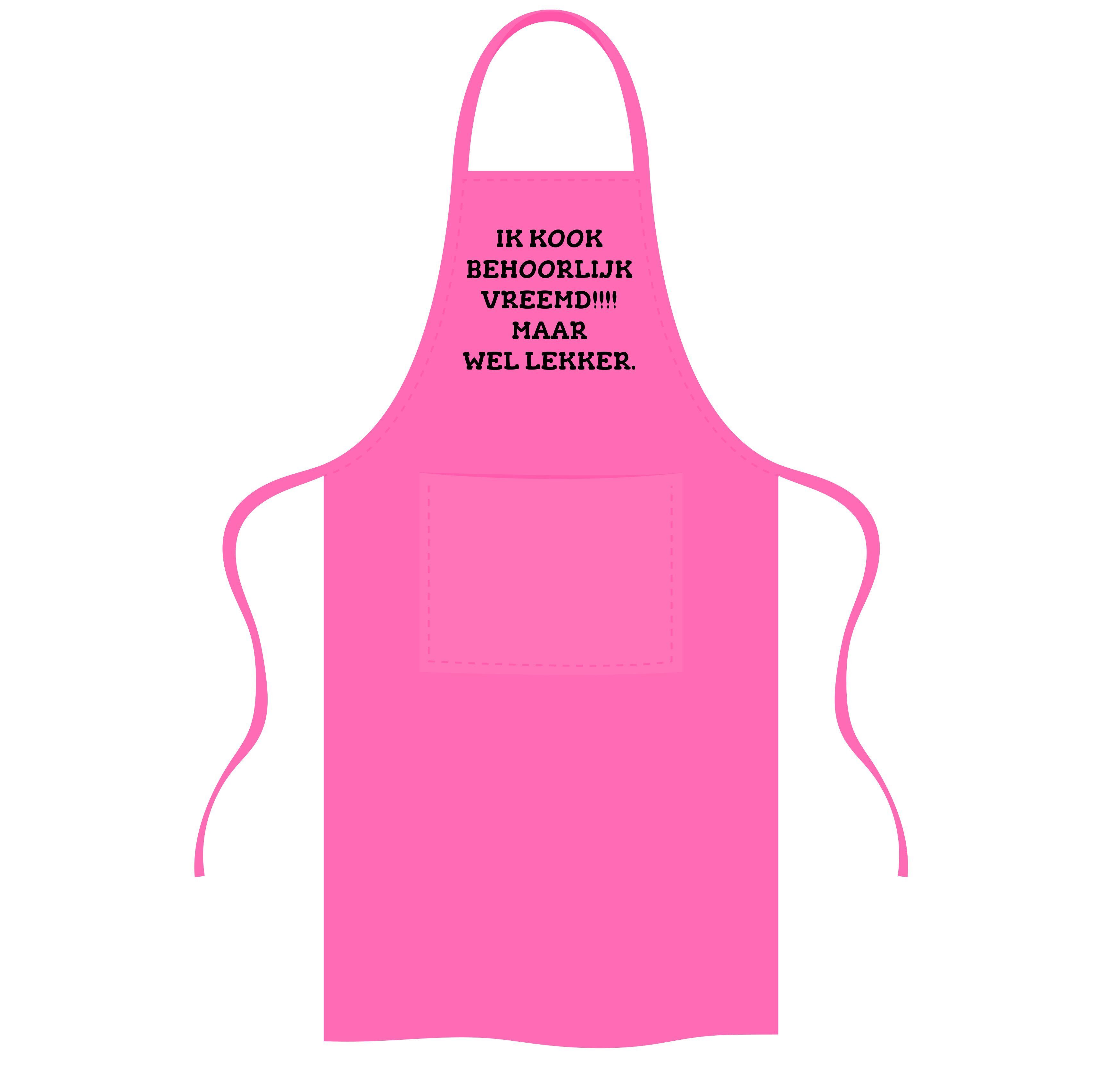 Ik kook behoorlijk vreemd maar wel lekker schort