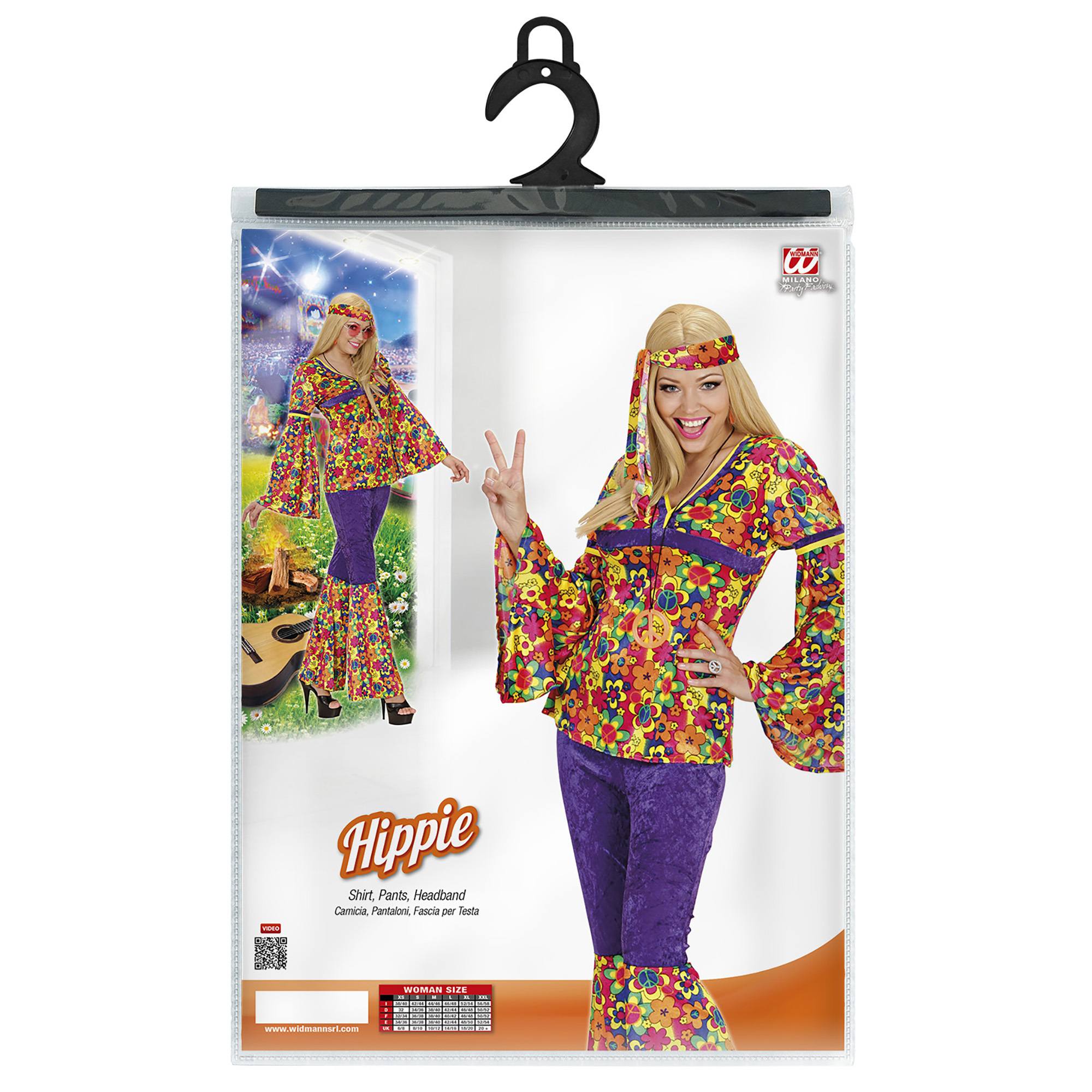 Flower power dame , hippie fluweel Goedkoop