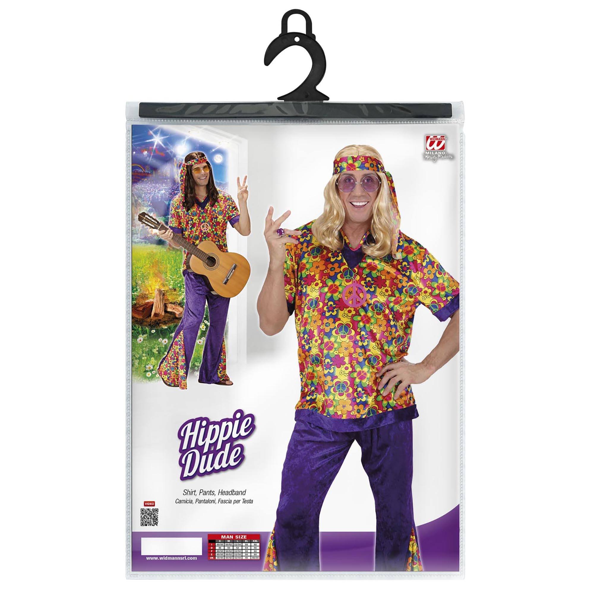 Hippie man ,flower power dude fluweel Goedkoop