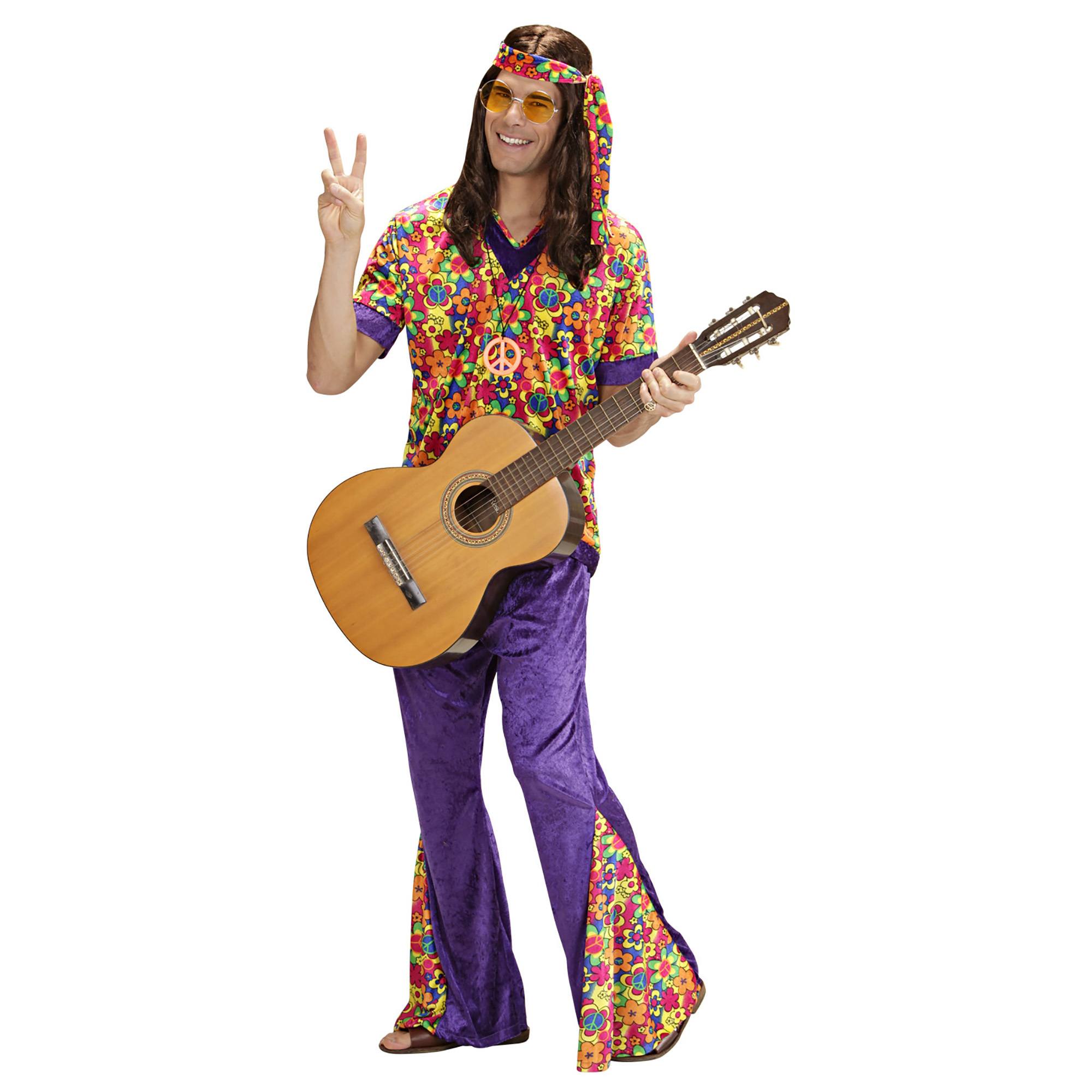 Hippie man ,flower power dude fluweel Goedkoop