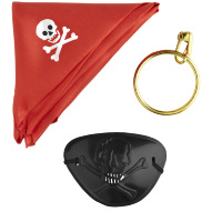 Piraten set bandana ooglap,oorbel Goedkoop