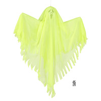 Fluoriserend geel spook, 45cm Goedkope Feestwinkel