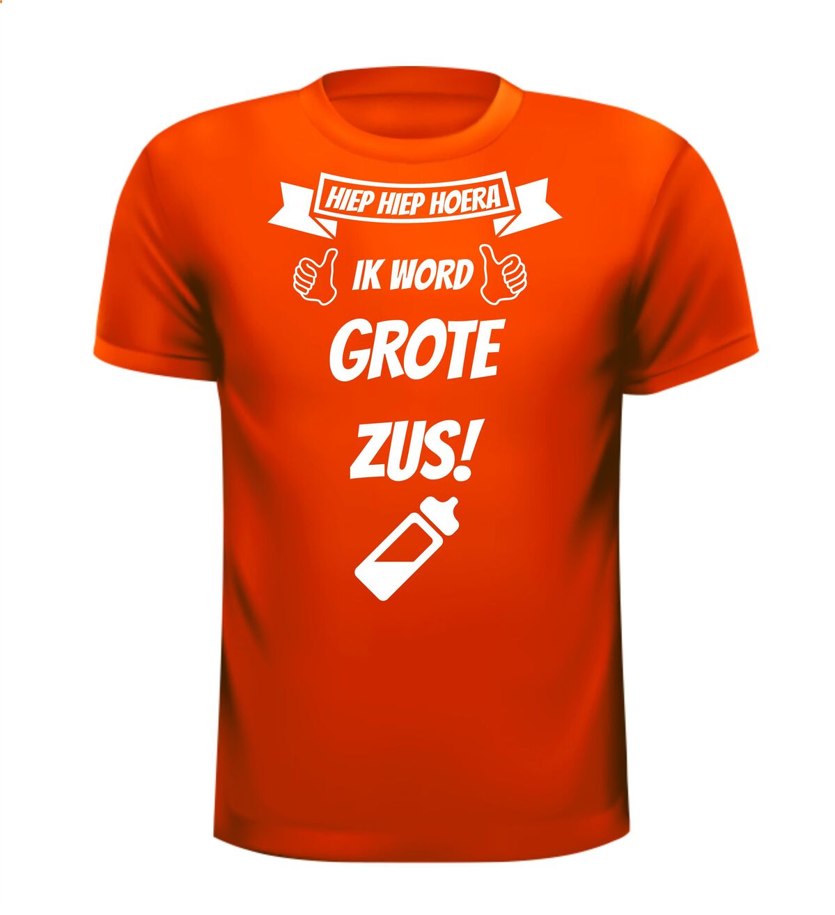 Hiep hiep hoera ik word grote zus T-shirt Goedkoop Hiep hiep hoera ik word grote zus T-shirt Goedkoop