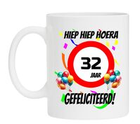 Verjaardags mok 32 jaar Goedkope Feestwinkel