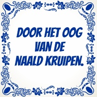 Door het Oog van de naald kruipen tegel Goedkoop