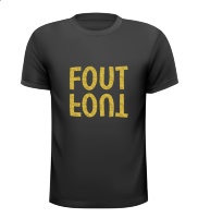 Fout feest T-shirt glitter goud Goedkope ...