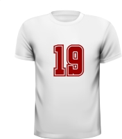 19 getal leeftijd T-shirt Goedkope Feestwinkel