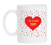 Juf jij bent top koffiemok bedankje juf Goedkoop
