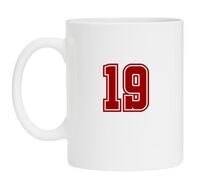 Koffiemok wit met cijfer 19 als opdruk Goedkoop