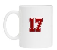Mok wit met het cijfer 17 als opdruk Goedkoop