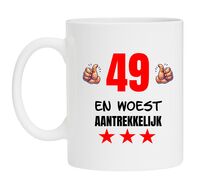 Verjaardag mok 49 jaar met leuke opdruk woest ...