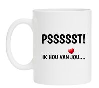 Mok pssst ik hou van jou liefde verliefd Valentijn