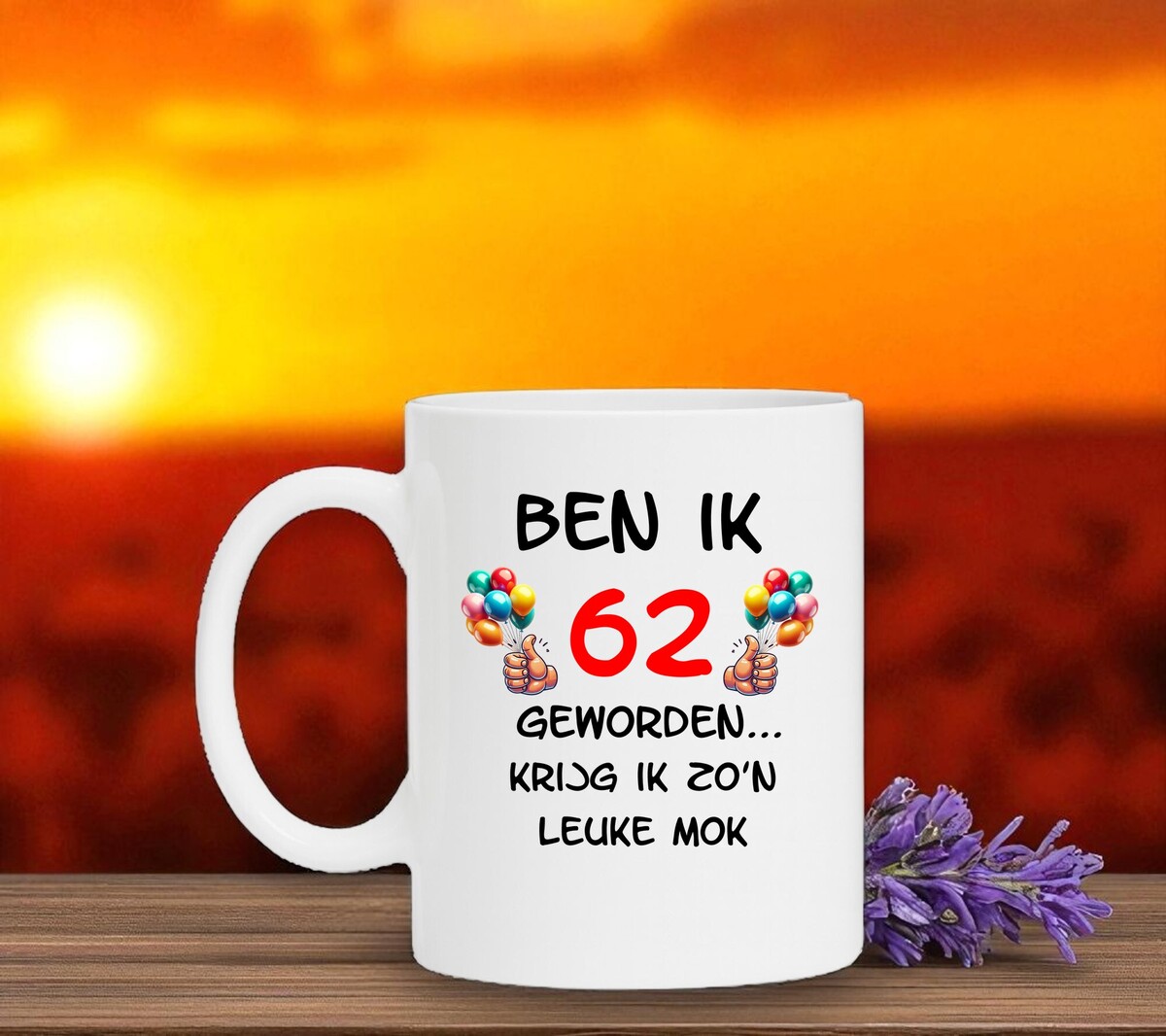Orginele beker voor een feestelijke verjaardag 62 ...