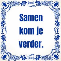 Tegeltje samen kom je verder Goedkope Feestwinkel