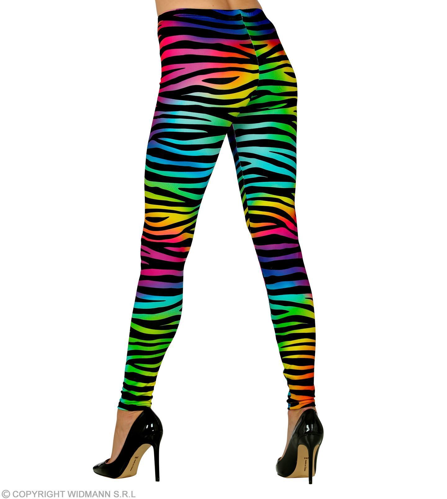 Multi color legging 80's print tijger multi kleuren ...