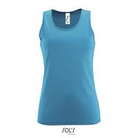 Aqua blauw dames tank top sport Polyester Sporttops