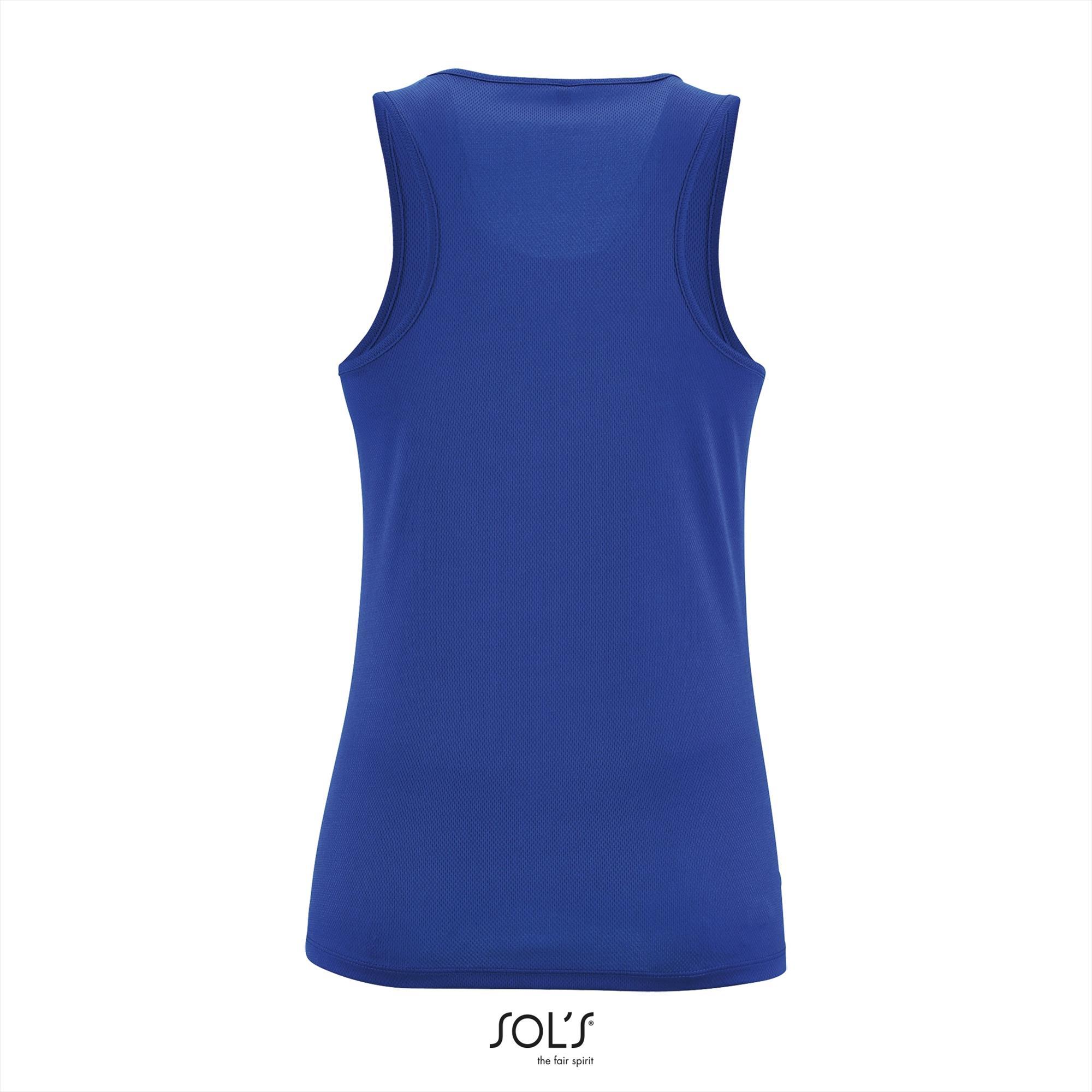 Blauwe dames tank top sport Polyester Sporttops