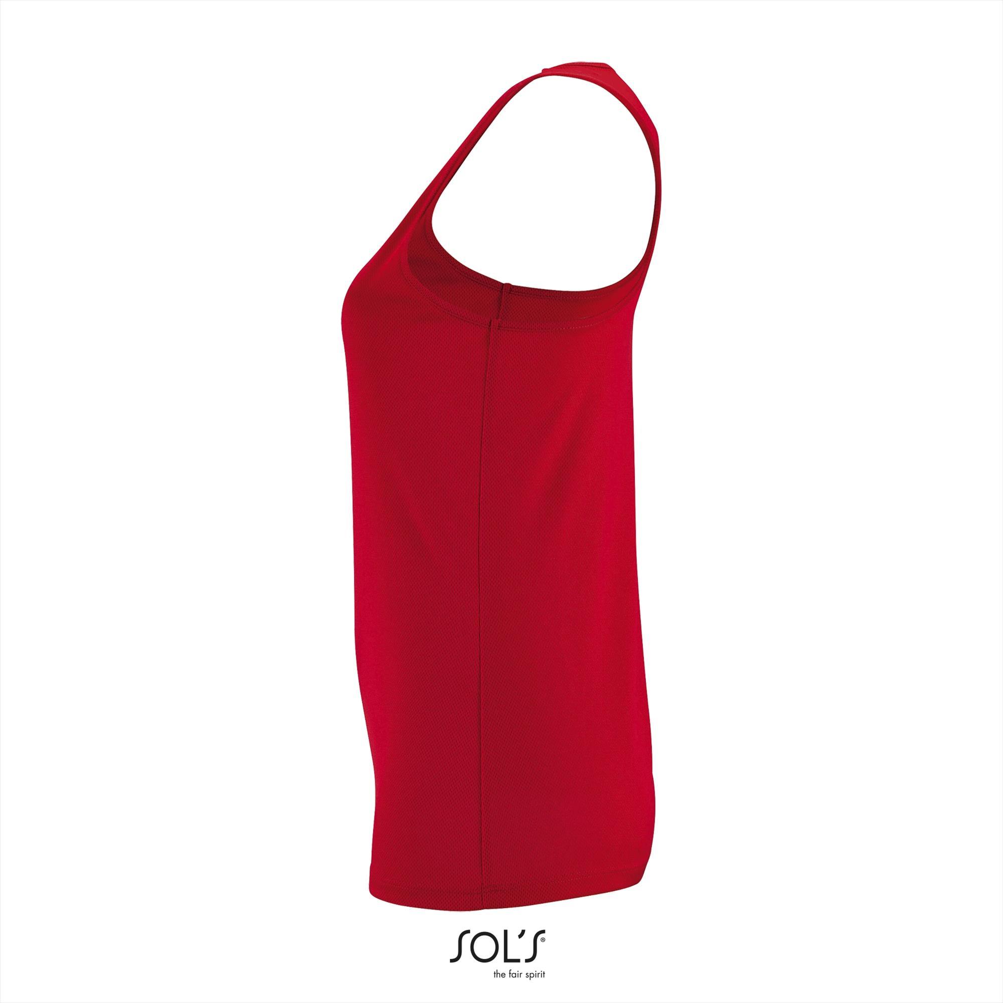 Rode dames tank top sport Polyester Sporttops