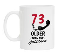 Mok verjaardag voor 73 jaar ouder dan het internet
