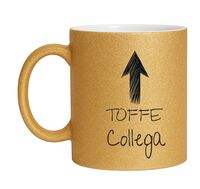 Mok voor een toffe collega glitter goud Goedkoop