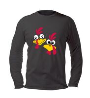 T-shirt lange mouw met grappige kalkoenen cartoon