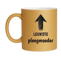 Leuke mok voor de leukste pleegmoeder glitter gouden ...