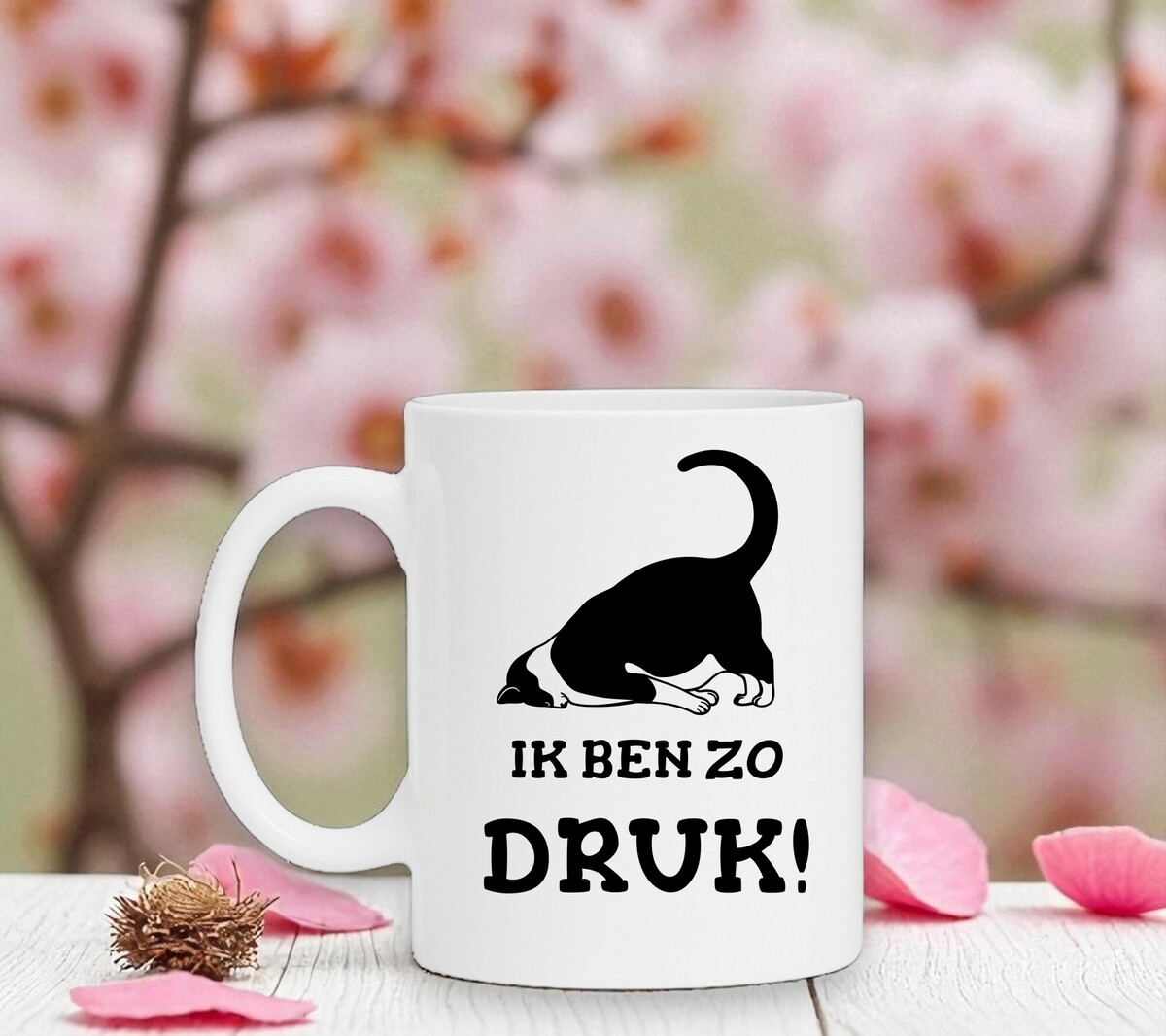 Mok ik ben zo druk! Leuke mok voor op kantoor