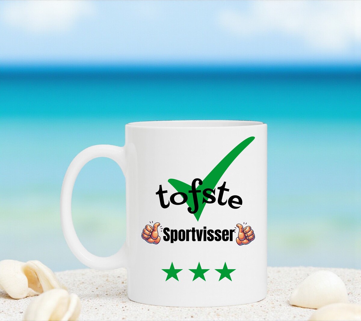 Een Koffiemok speciaal voor de tofste Sportvisser